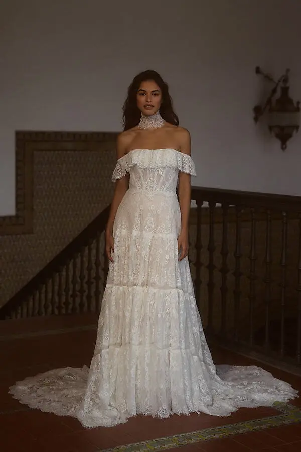 RISH Lauren Lace Wedding Gown - Ivory