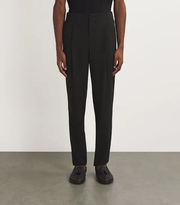 Giorgio Armani Virgin Wool Straight Leg Trousers
