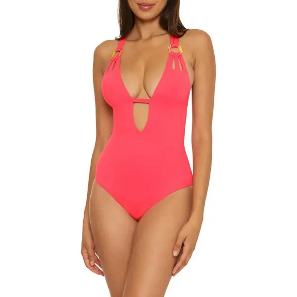 BECCA By Rebecca Virtue O-ring One-piece Swimsuit - Grapefruit