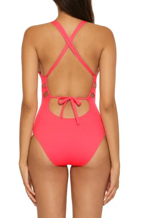 BECCA By Rebecca Virtue O-ring One-piece Swimsuit - Grapefruit