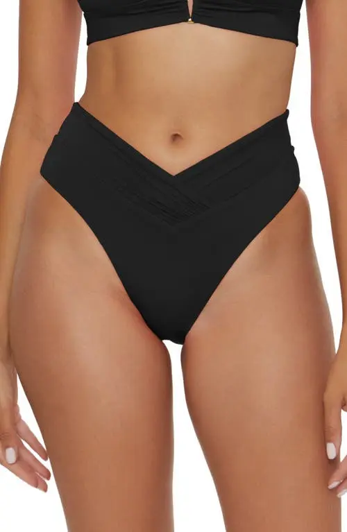 BECCA® By Rebecca Virtue Color Code High Waist Bikini Bottoms - Black