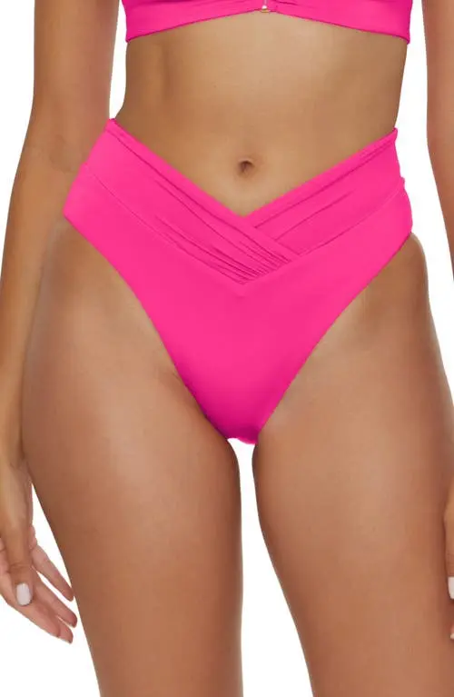 BECCA® By Rebecca Virtue Color Code High Waist Bikini Bottoms - Cosmopolitan