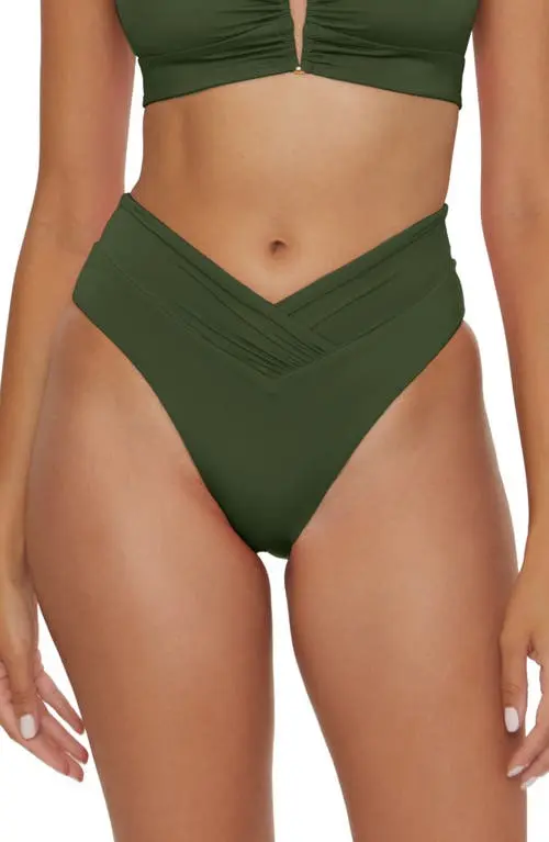 BECCA® By Rebecca Virtue Color Code High Waist Bikini Bottoms - Green