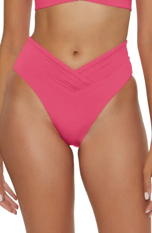 BECCA® By Rebecca Virtue Color Code High Waist Bikini Bottoms - Pink Agate