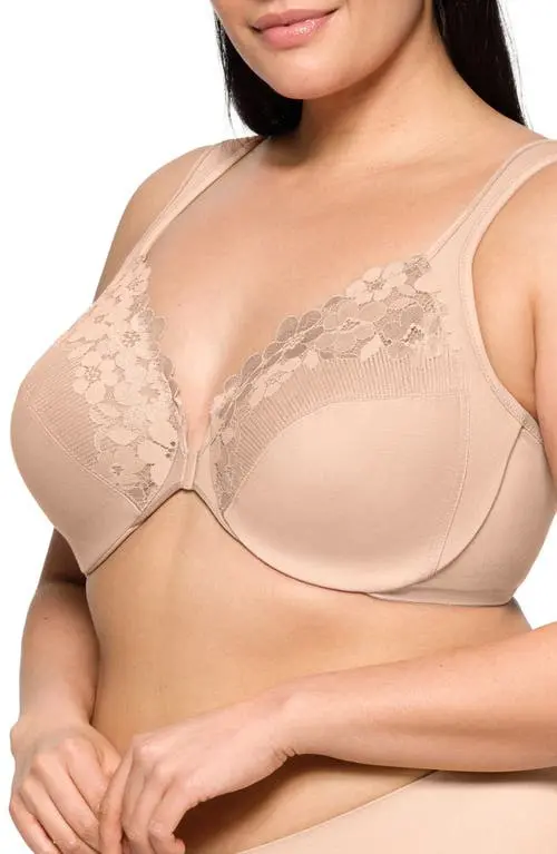 GLAMORISE Front Clasp Underwire Bra - Cafe