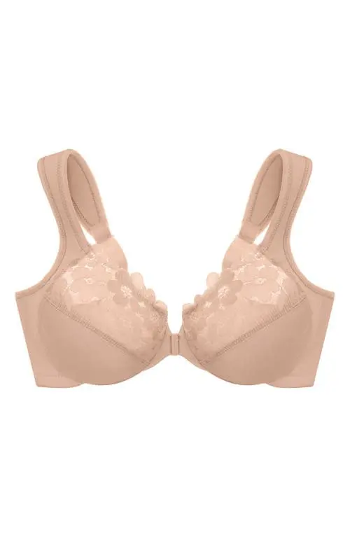 GLAMORISE Front Clasp Underwire Bra - Cafe