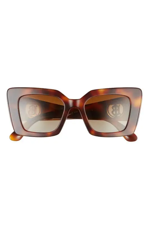 Burberry 51mm Square Sunglasses - Light Havana/brown Gradient