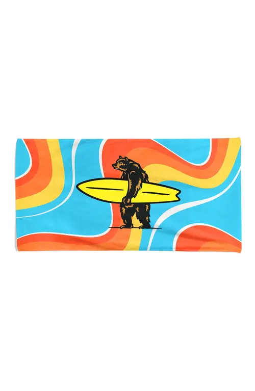 EVERYDAY CALIFORNIA 70's Brutus Beach Towel - Light Blue / Orange