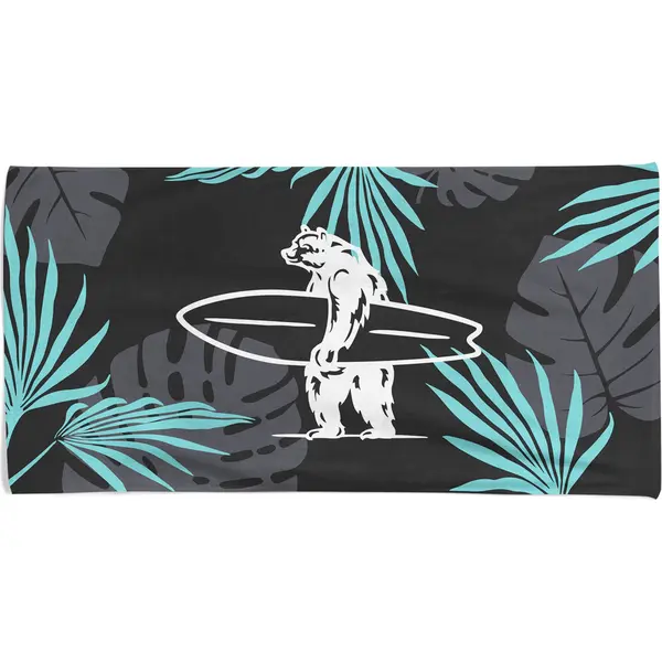 EVERYDAY CALIFORNIA Lana Beach Towel - Black / Teal / Grey