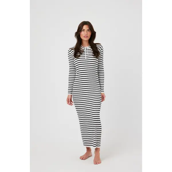BY TESS COLLECTION Callie Dress - Dark Blue Stripe