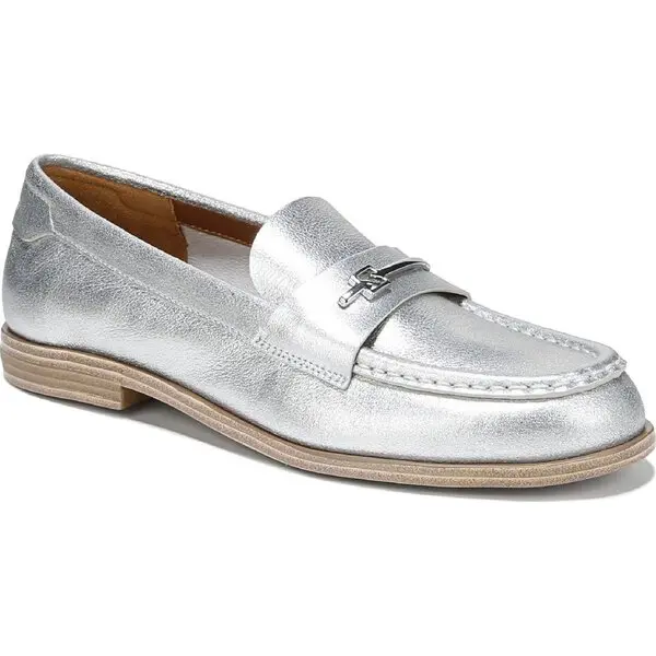Franco Sarto Riley Bit Loafer - Silver Leather