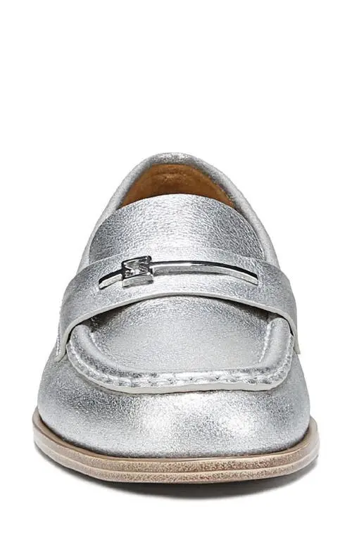 Franco Sarto Riley Bit Loafer - Silver Leather