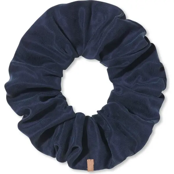 Lunya Washable Silk Classic Scrunchie - Deep Blue