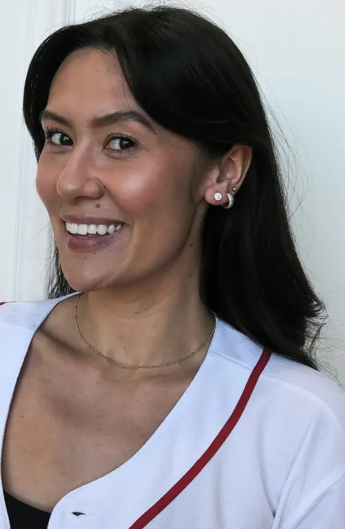 NICKEL & SUEDE Volleyball Stud Earrings