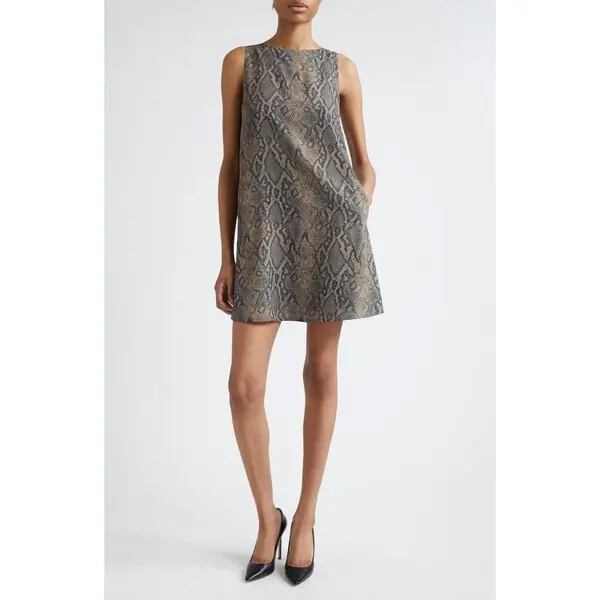 Emporio Armani Snakeskin Print Shift Dress - Multi