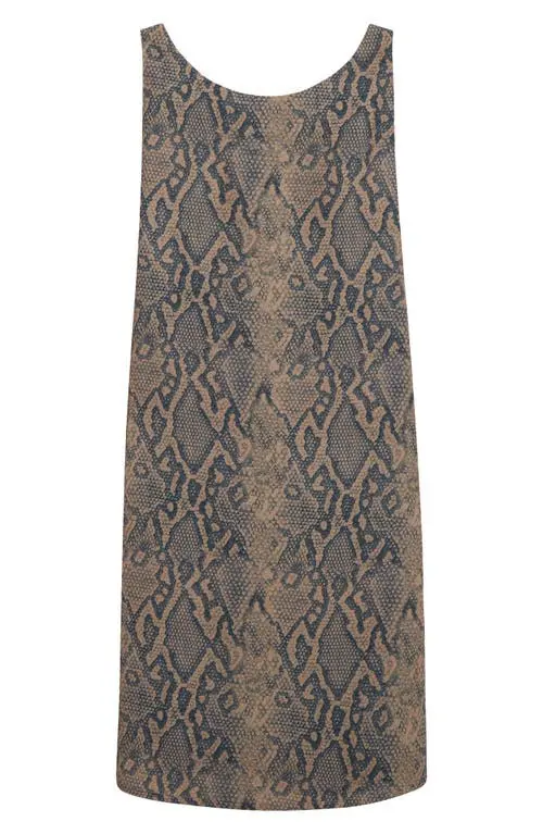 Emporio Armani Snakeskin Print Shift Dress - Multi