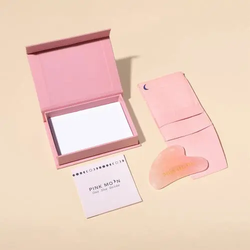 Pink Moon Rose Quartz Gua Sha Facial Toolkit 1ct