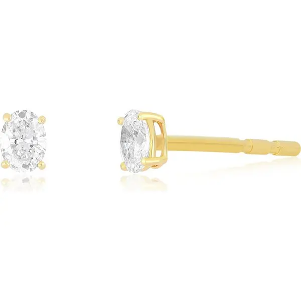 Ef Collection Oval Diamond Stud Earrings