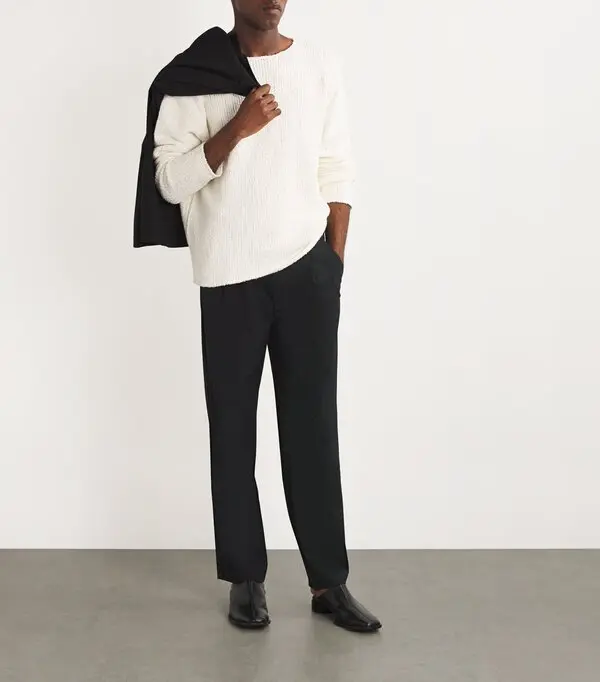 Commas Wool-linen Heathered Trousers