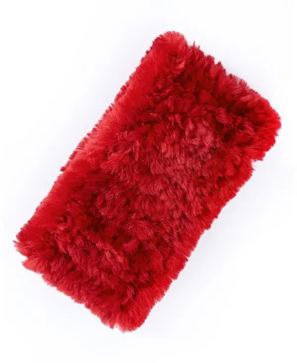 JULIA & STELLA BY MAXIMILIAN Knitted Shearling Headband - Red