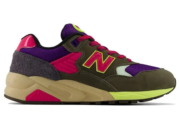 NEW BALANCE 580 Patent Pack Sneakers - Olive
