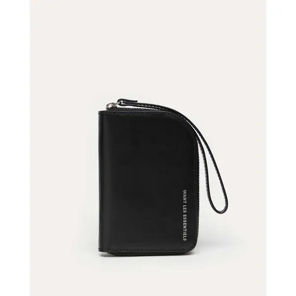 WANT Les Essentiels Arch Smooth Leather Zip Wallet - Black
