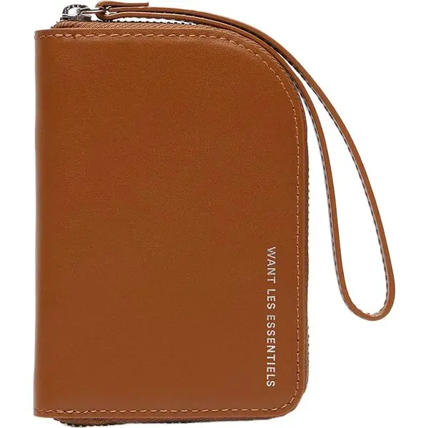 WANT Les Essentiels Arch Smooth Leather Zip Wallet - Cuero