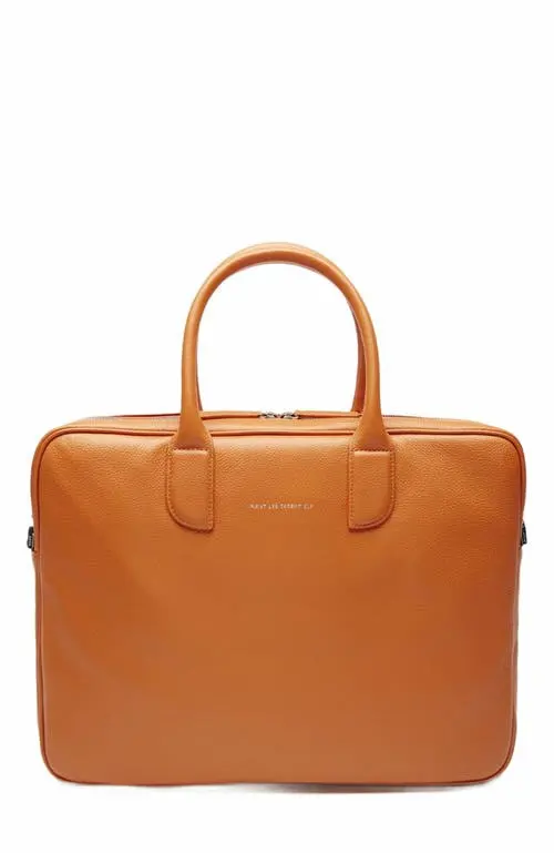 WANT Les Essentiels Lesage Pebble-grained Leather Laptop Bag - Orange