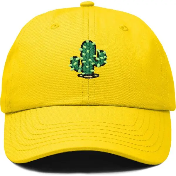 DALIX Cactus Embroidered Cap - Gold
