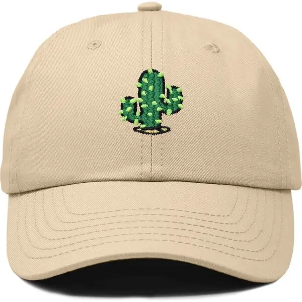 DALIX Cactus Embroidered Cap - Khaki
