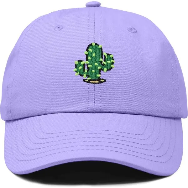 DALIX Cactus Embroidered Cap - Lavender