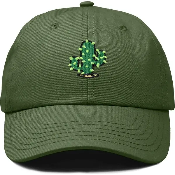 DALIX Cactus Embroidered Cap - Olive