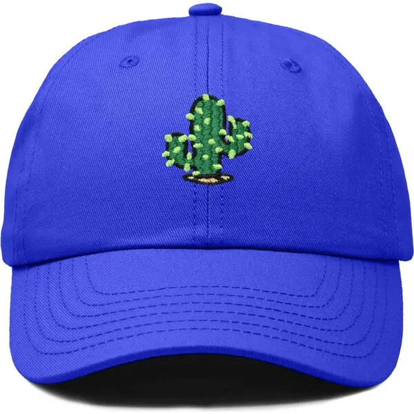 DALIX Cactus Embroidered Cap - Royal Blue