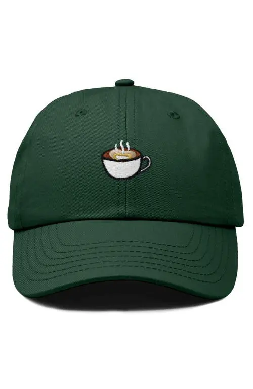 DALIX Cappuccino Embroidered Cap - Dark Green