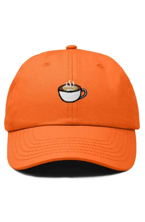 DALIX Cappuccino Embroidered Cap - Orange