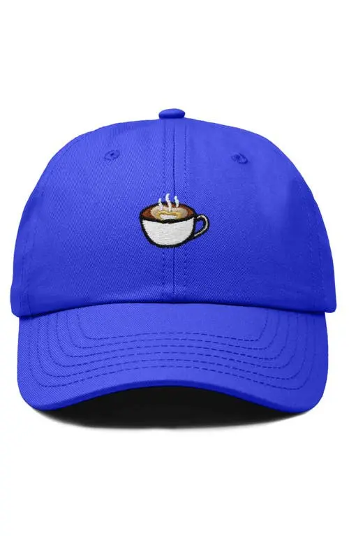 DALIX Cappuccino Embroidered Cap - Royal Blue