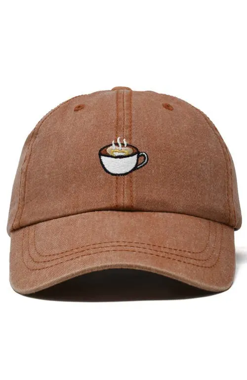 DALIX Cappuccino Embroidered Cap - Washed Orange