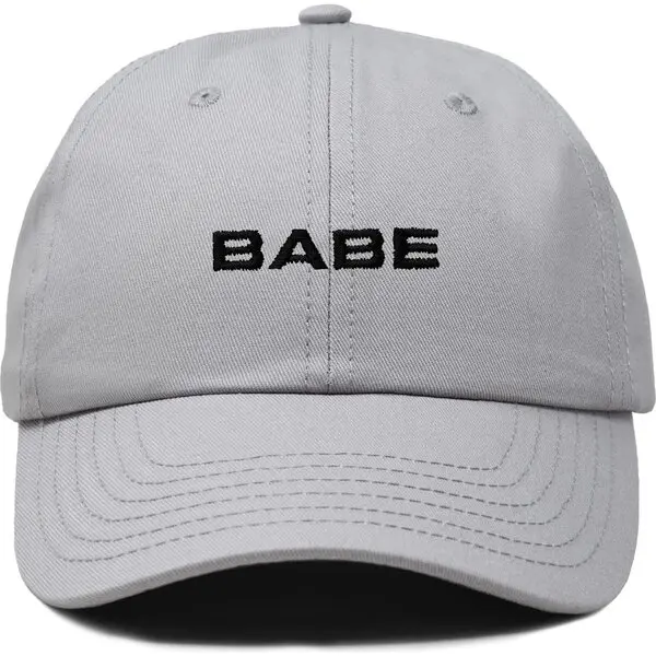 DALIX Babe' Embroidered Cap - Gray