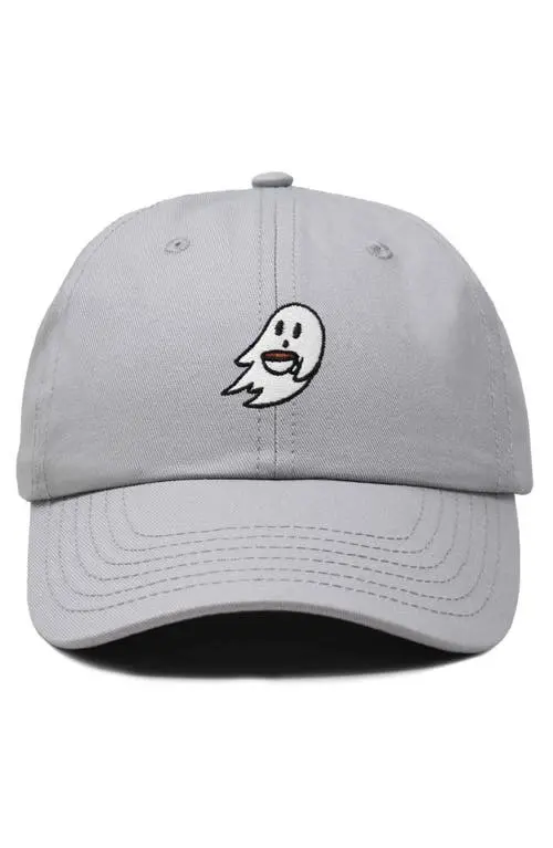 DALIX Coffee Ghost Embroidered Cap - Gray