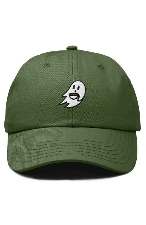 DALIX Coffee Ghost Embroidered Cap - Olive