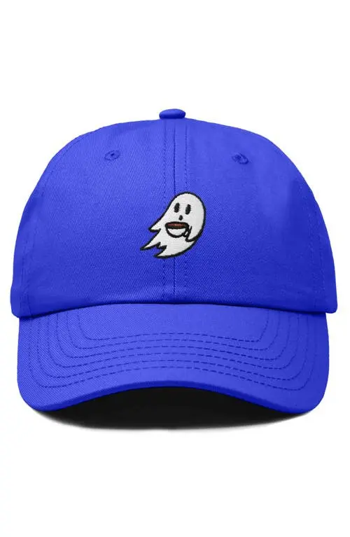DALIX Coffee Ghost Embroidered Cap - Royal Blue