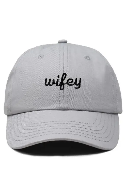 DALIX Wifey Embroidered Cap - Gray