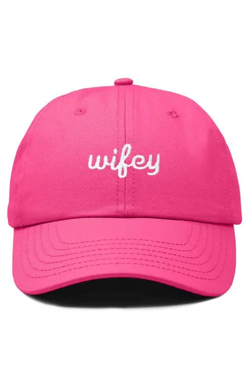 DALIX Wifey Embroidered Cap - Hot Pink