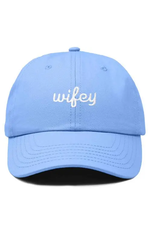 DALIX Wifey Embroidered Cap - Light Blue