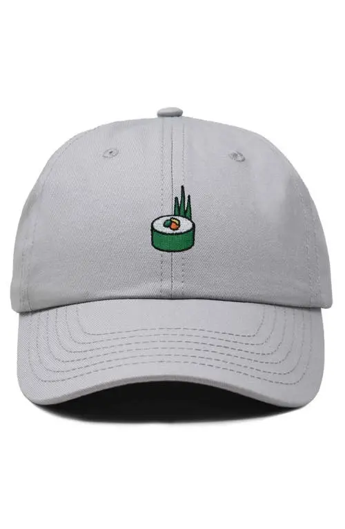 DALIX Sushi Roll Embroidered Cap - Gray