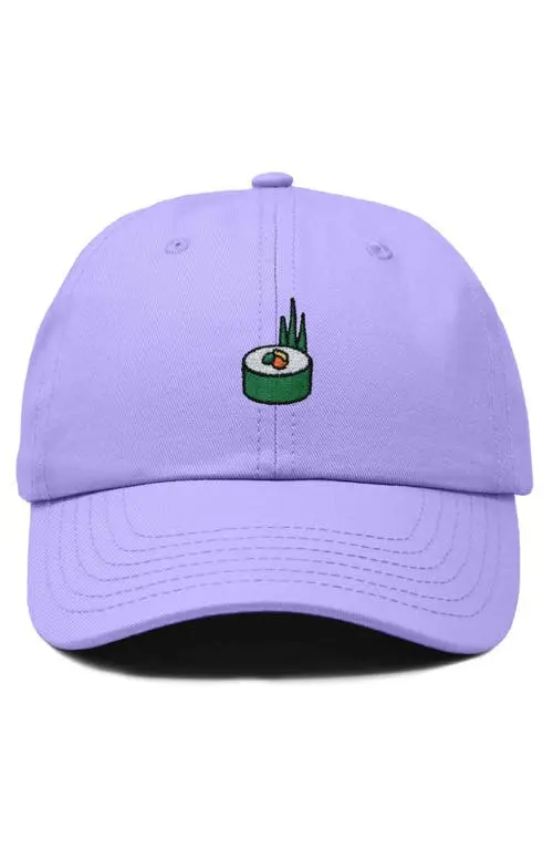 DALIX Sushi Roll Embroidered Cap - Lavender