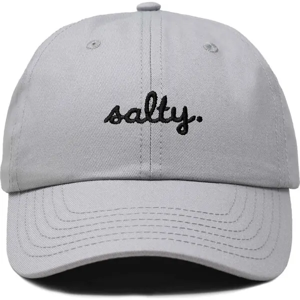 DALIX Salty Embroidered Baseball Cap - Gray