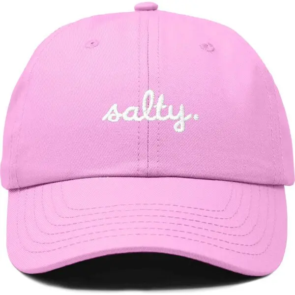 DALIX Salty Embroidered Baseball Cap - Light Pink