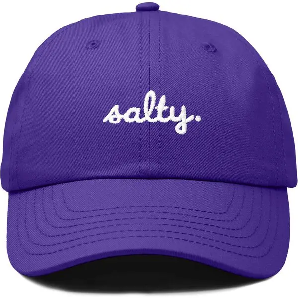DALIX Salty Embroidered Baseball Cap - Purple