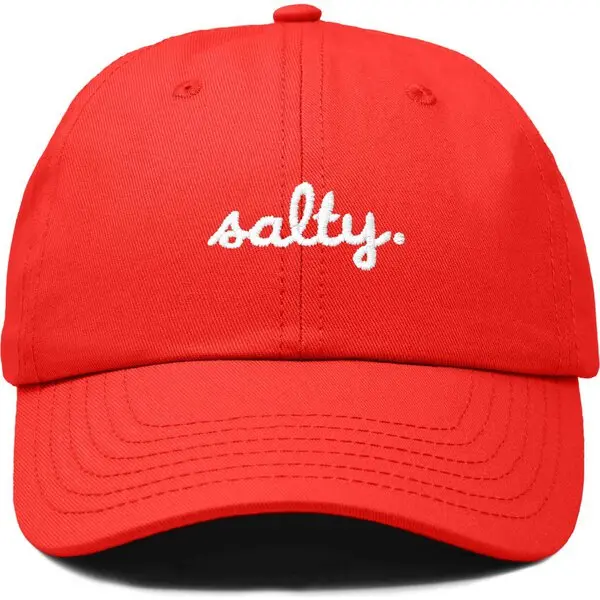 DALIX Salty Embroidered Cap - Red